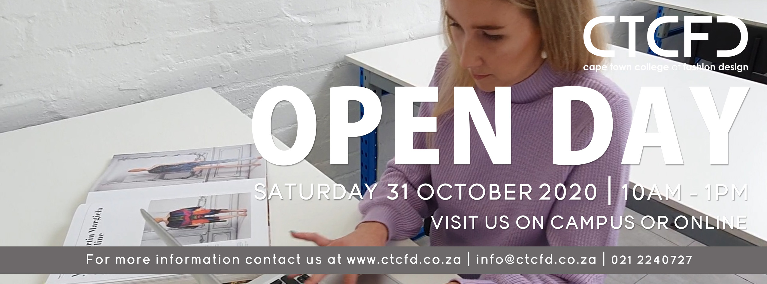 OPEN DAY SATURDAY 31 OCTOBER 2020 - Cape Town College of Fashion Design